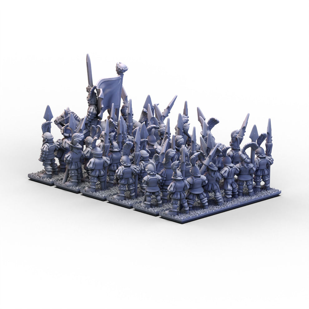 Empire | Spears Unit (Banner 1) | 10mm or 15mm miniatures for Warmaster ...