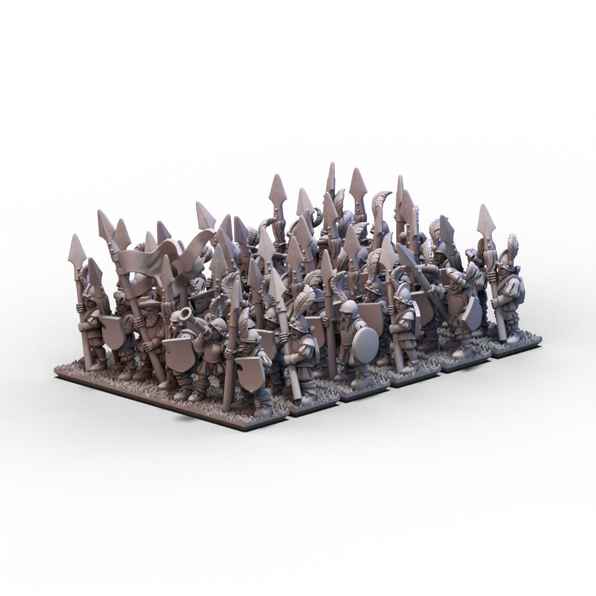 Empire | Spears with Shields Unit | 10mm or 15mm miniatures for ...