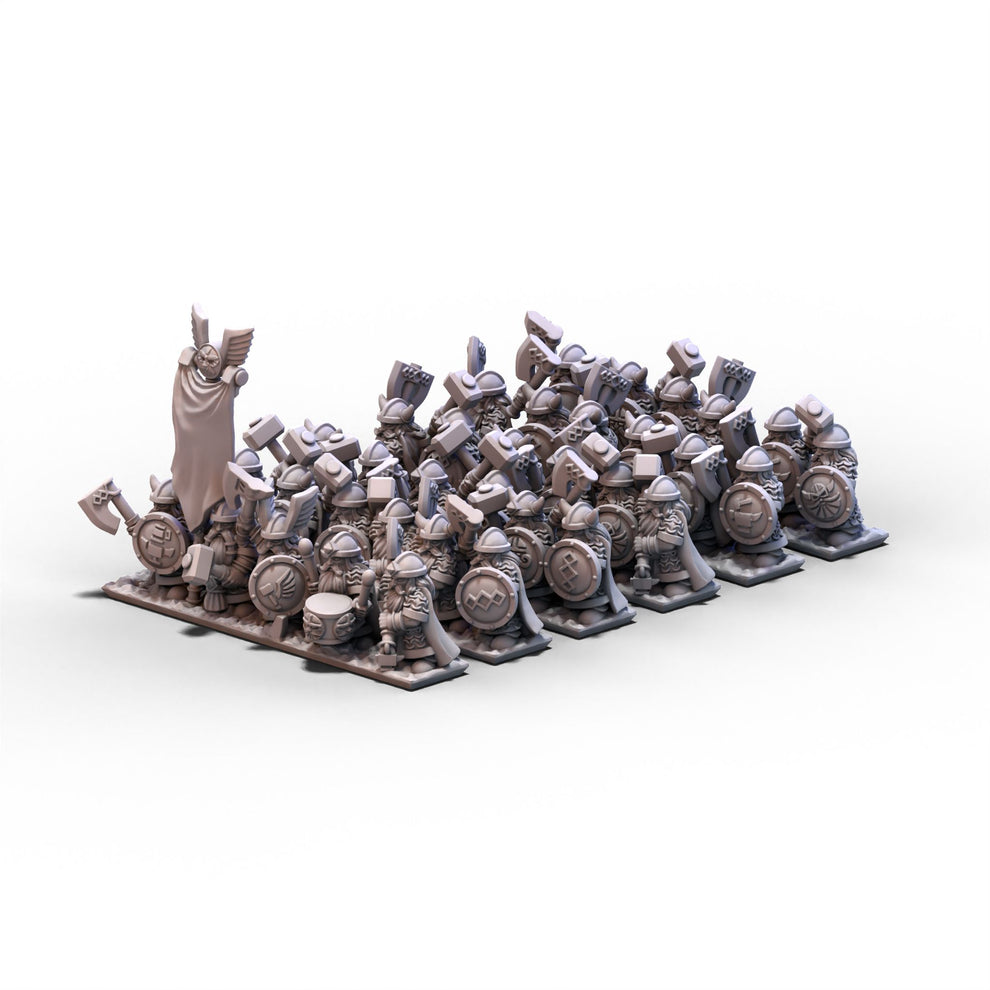 Dwarves | Dwarf Warriors Unit 2 | 10mm or 15mm miniatures for Warmaster ...