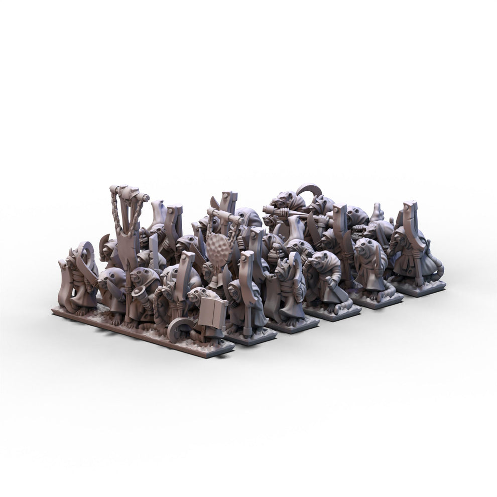 Ratmen | Plague Monks Unit 1 | 10mm or 15mm miniatures for Warmaster ...