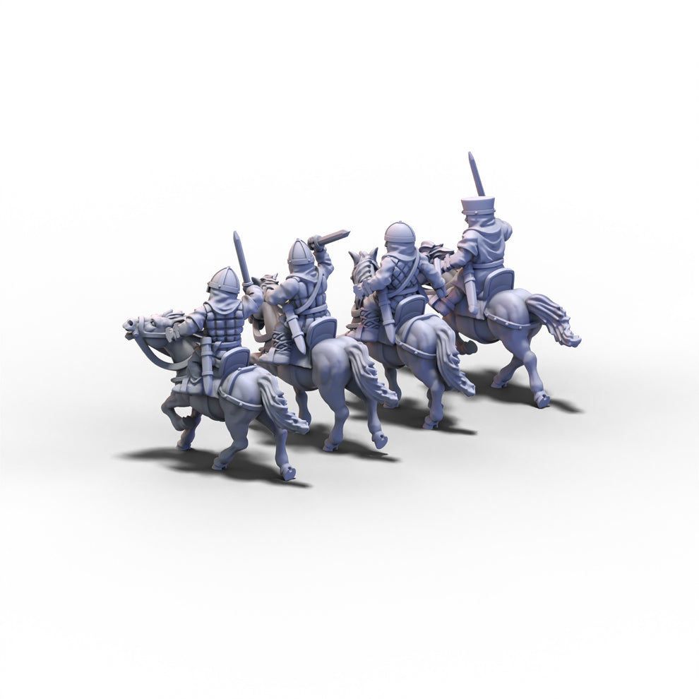 Medieval Unarmored Cavalry with Swords | 15mm or 28mm miniatures for ...