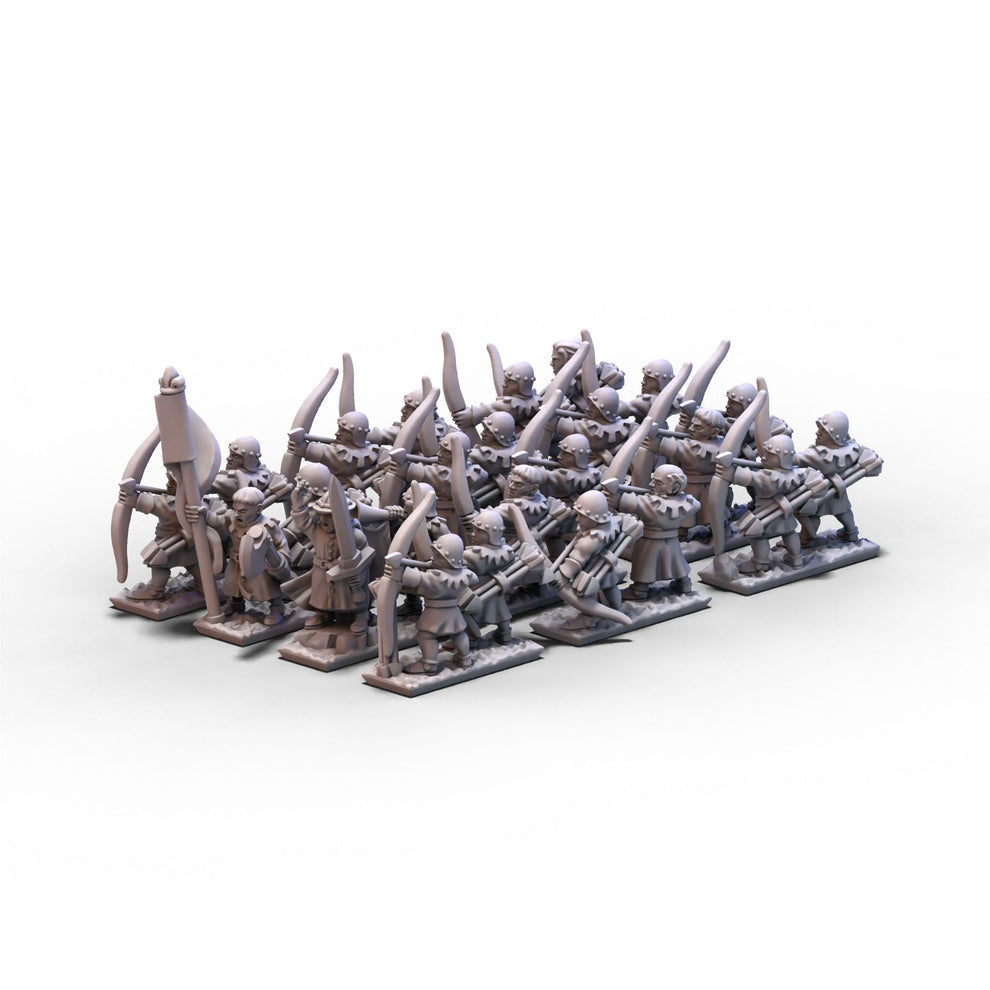 Chivalric Knights | Archers Unit 1 | 10mm or 15mm miniatures for ...