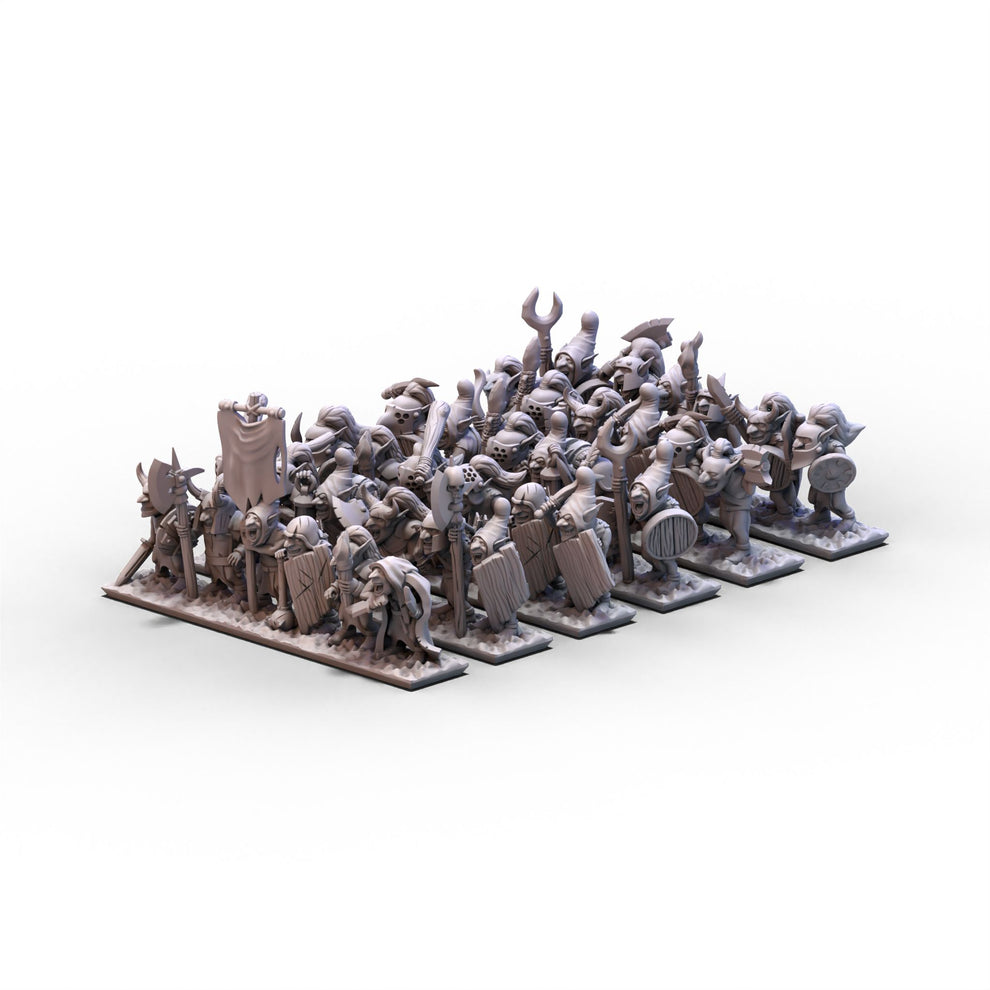Orcs and Goblins (GSM) | Goblin Warriors Unit 2 | 10mm or 15mm miniatures for Warmaster, Kings ...