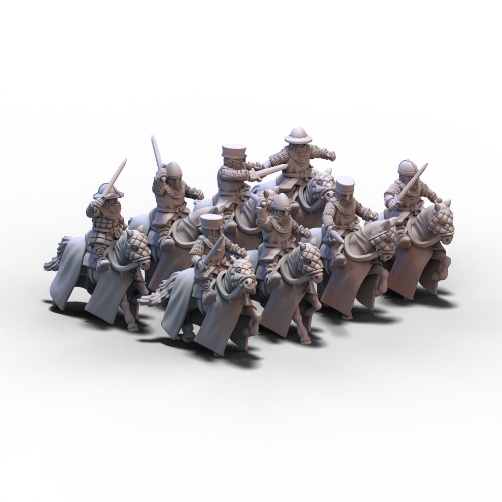 Medieval Armored Cavalry with Swords V2 | 15mm or 28mm miniatures for ...