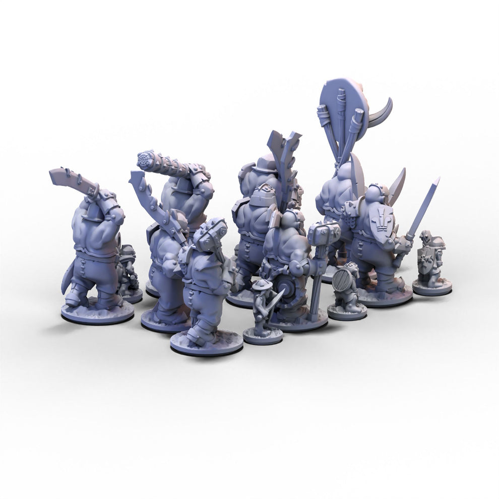 Ogres (GSM) | Ironguts Unit 1 | 10mm or 15mm miniatures for Warmaster ...