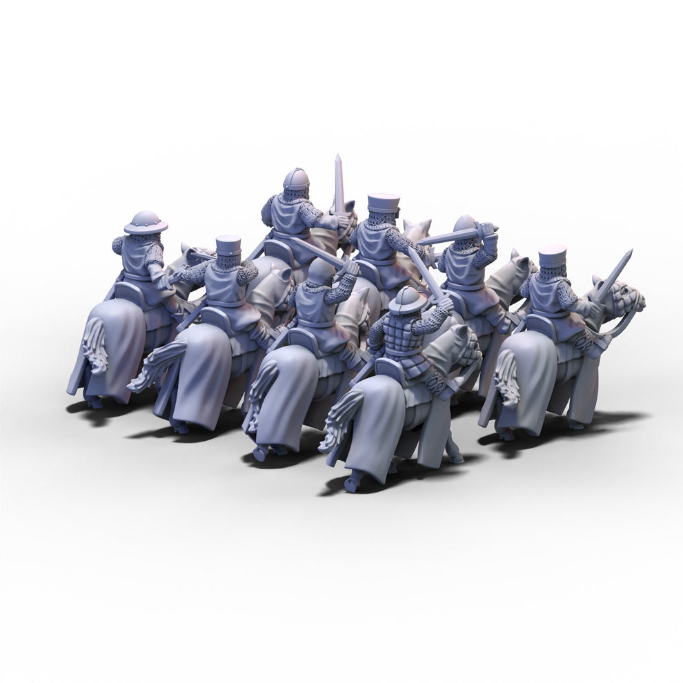Medieval Armored Cavalry with Swords V2 | 15mm or 28mm miniatures for ...