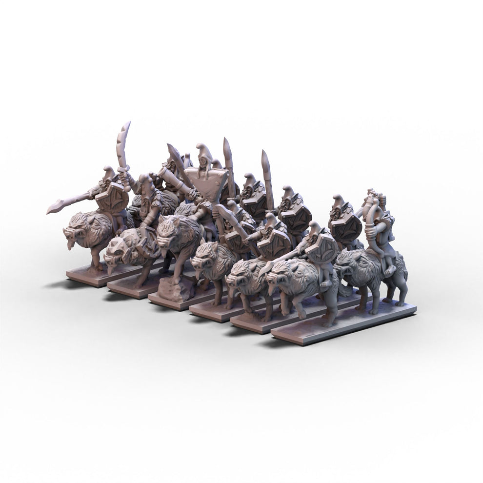 Magma Dwarves | Wolf Riders Unit | 10mm or 15mm miniatures for ...