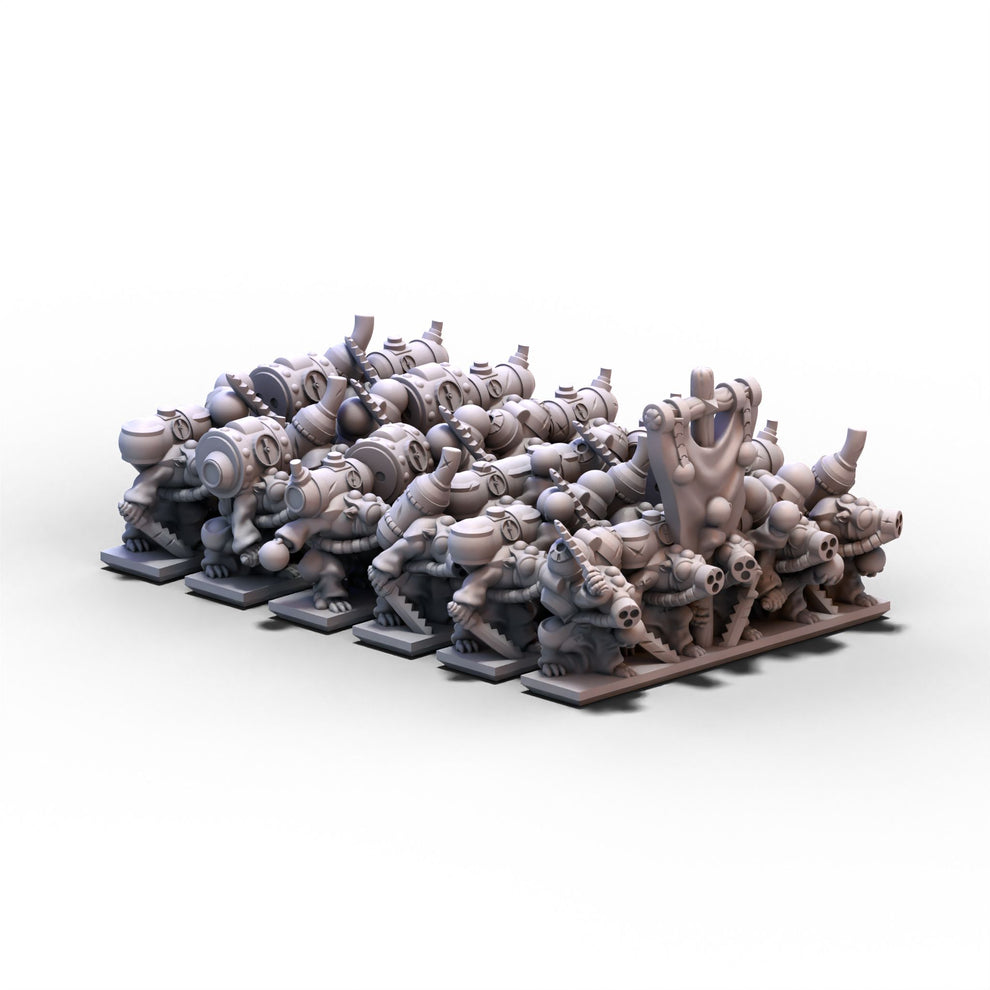 Vermin Clans | Poison Rats Unit | 10mm or 15mm miniatures for Warmaster ...