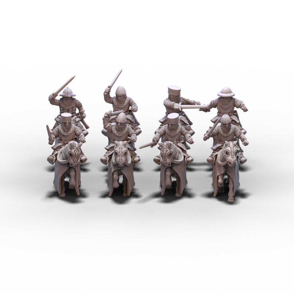 Medieval Armored Cavalry with Swords V3 | 15mm or 28mm miniatures for ...
