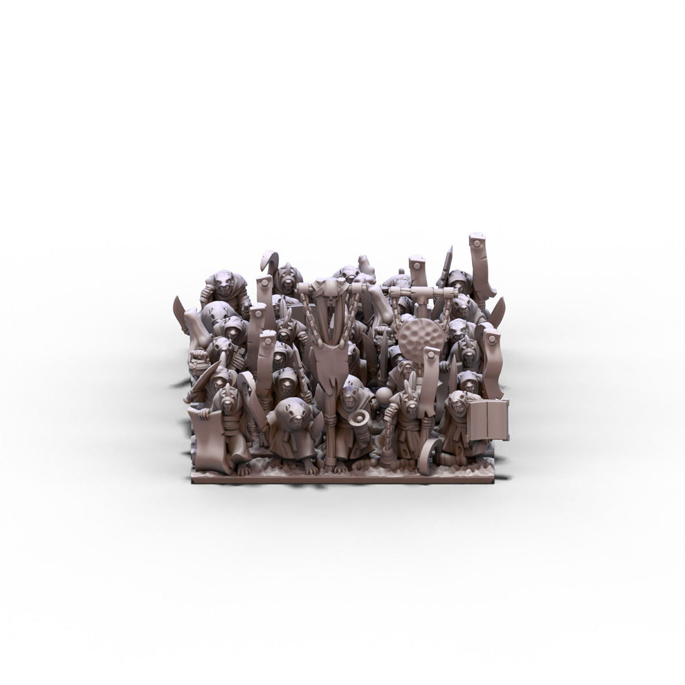 Ratmen | Plague Monks Unit 1 | 10mm or 15mm miniatures for Warmaster ...