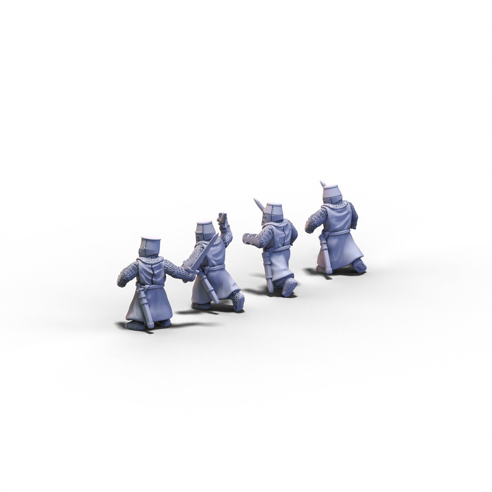 Medieval Knights with Swords | 15mm or 28mm miniatures for Saga, Art de ...