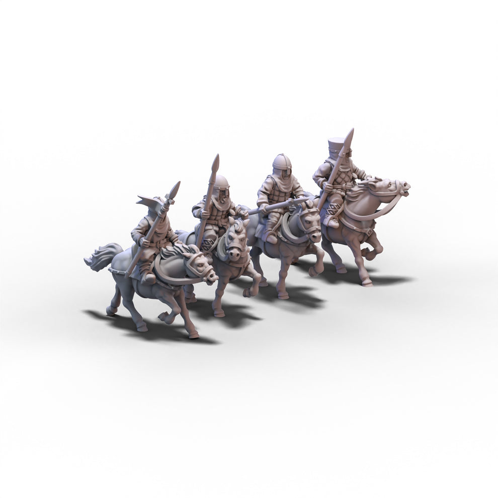 Medieval Unarmored Cavalry with Spears | 15mm or 28mm miniatures for ...