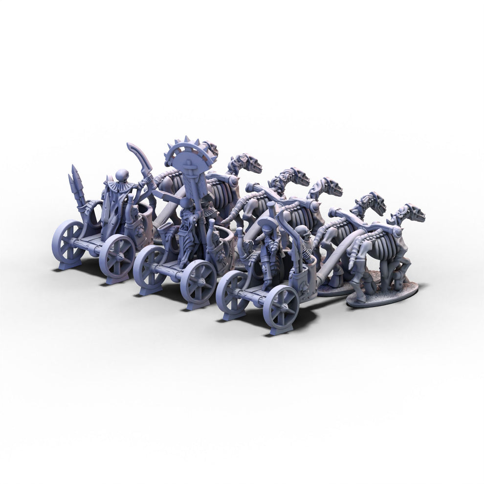 King of Sands | Skeleton Chariots Unit 1 | 10mm or 15mm miniatures for ...