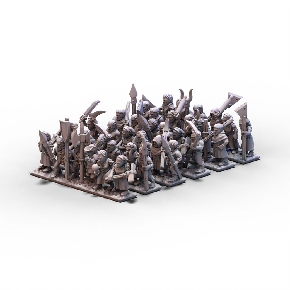 Chivalric Knights | Peasants Unit 1 | 10mm or 15mm miniatures for ...
