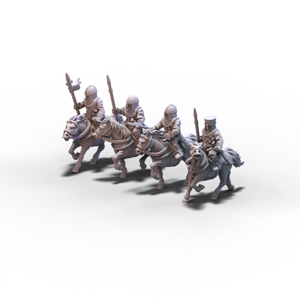 Medieval Unarmored Cavalry with Spears | 15mm or 28mm miniatures for ...