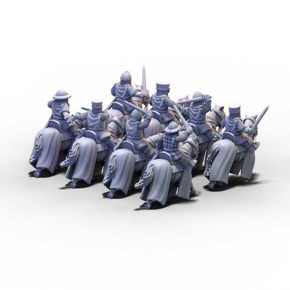 Medieval Armored Cavalry with Swords V3 | 15mm or 28mm miniatures for ...