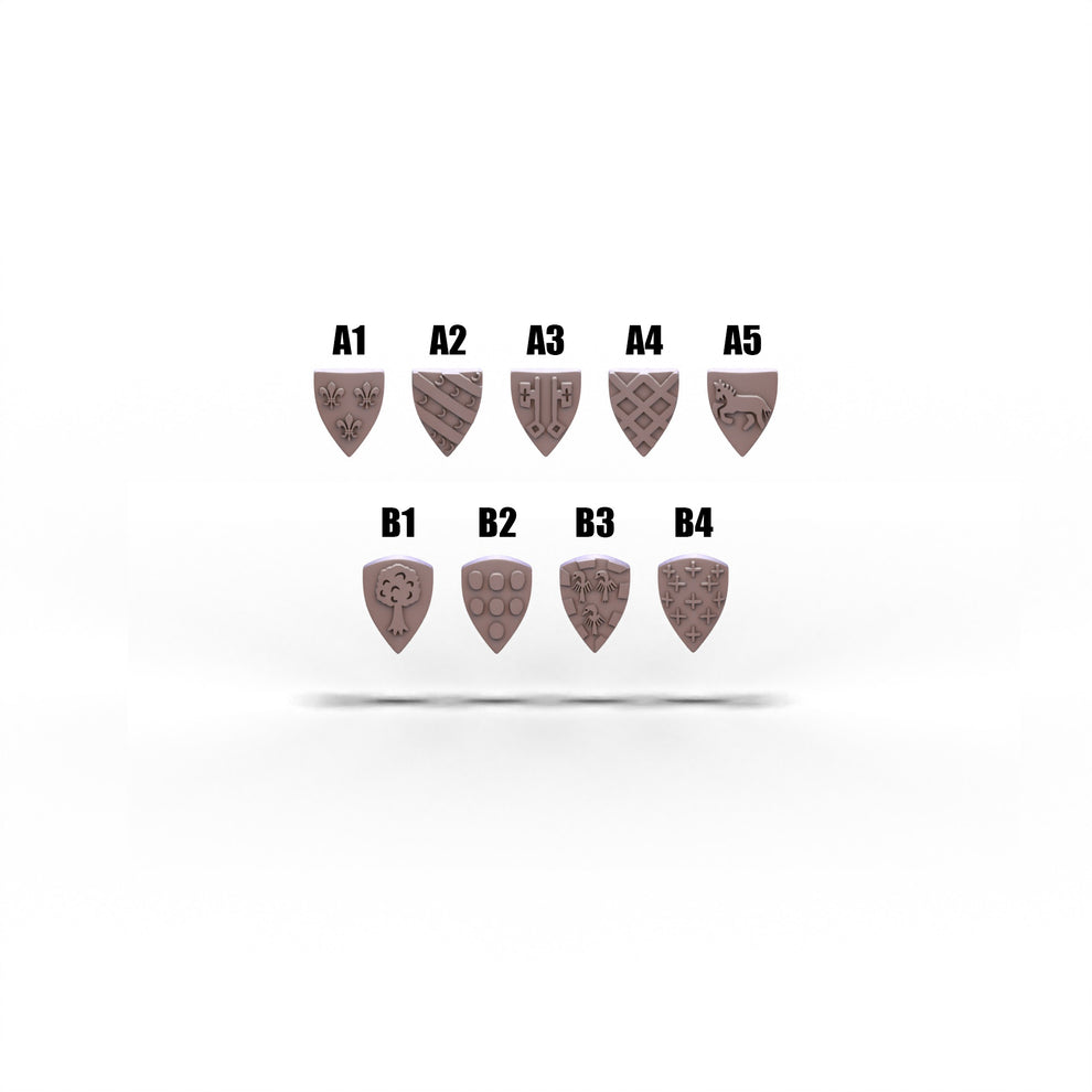 Medieval French Knight Shields | 15mm or 28mm miniatures for Saga, Art ...