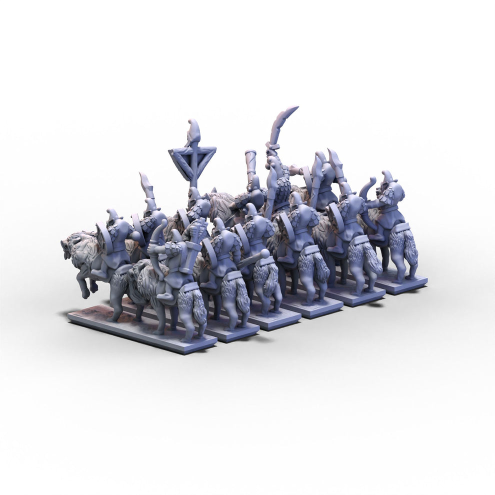 Magma Dwarves | Wolf Riders Unit | 10mm or 15mm miniatures for ...