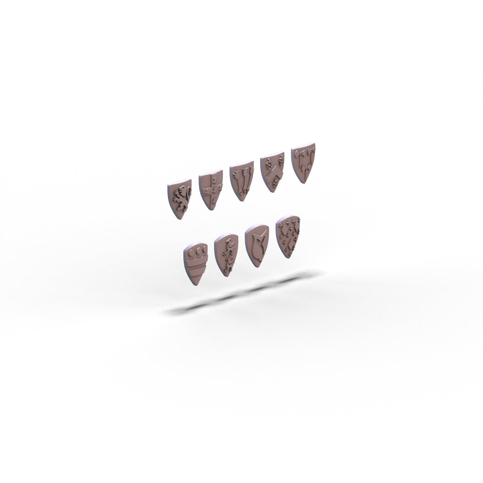 Medieval English Knight Shields | 15mm or 28mm miniatures for Saga, Art ...