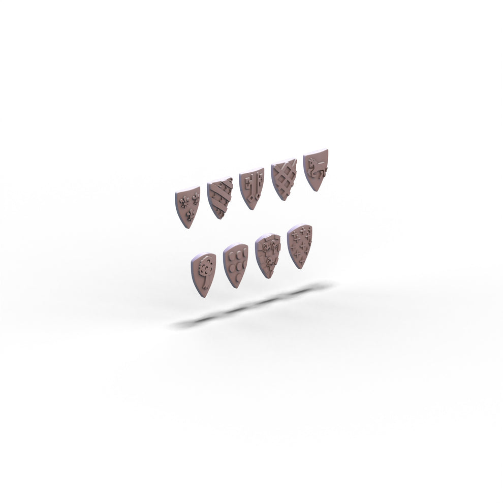 Medieval French Knight Shields | 15mm or 28mm miniatures for Saga, Art ...