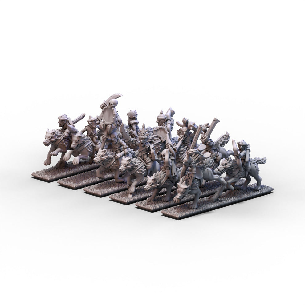 Orcs and Goblins (FD) | Goblin Wolf Riders Unit 2 | 10mm or 15mm ...