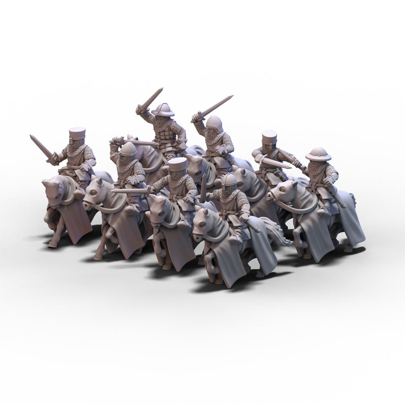 Medieval Armored Cavalry with Swords V1 | 15mm or 28mm miniatures for ...