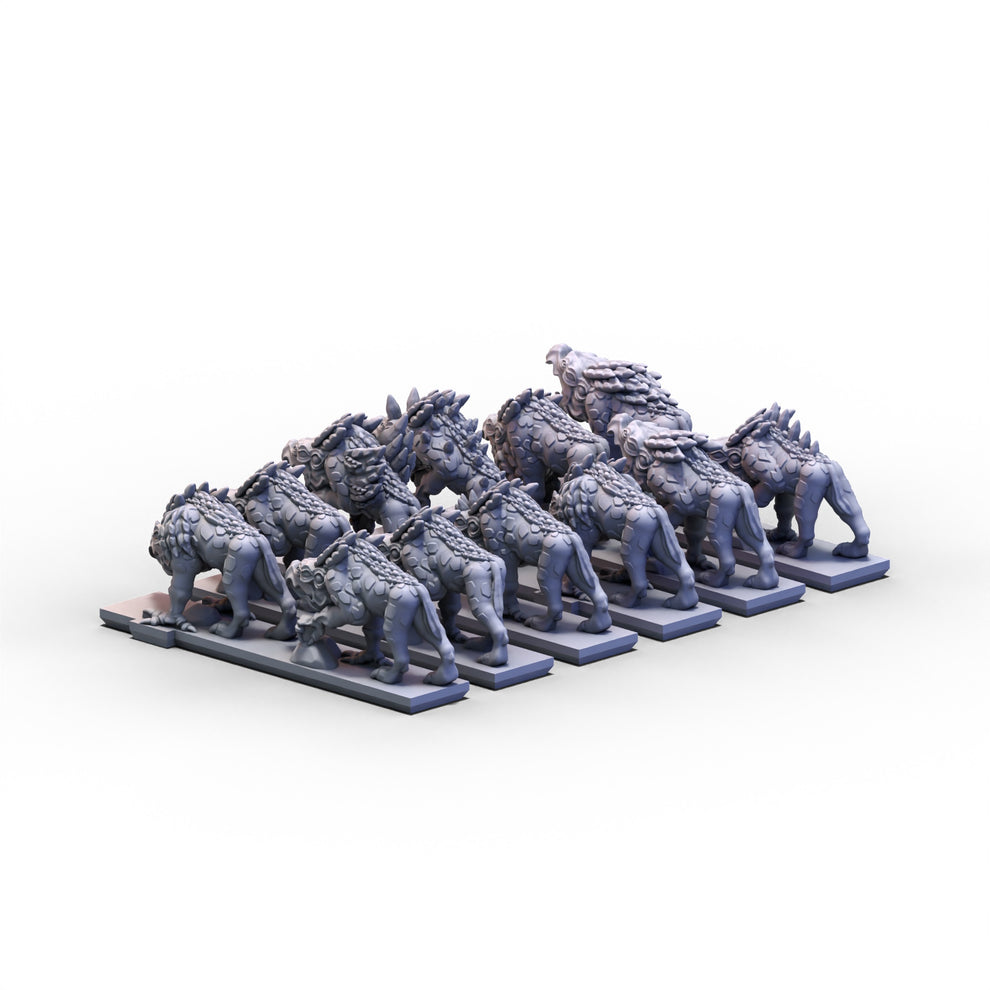 Daemon Army | Chaos Hounds Unit | 10mm or 15mm miniatures for Warmaster ...