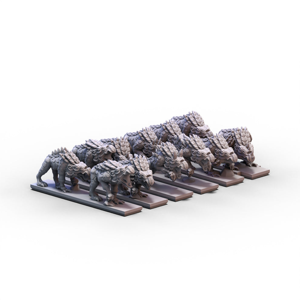 Daemon Army | Chaos Hounds Unit | 10mm or 15mm miniatures for Warmaster ...
