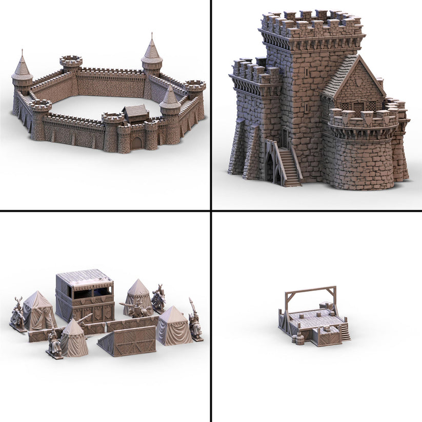 Castle Argent - Castle Set | 10mm or 15mm scenery for tabletop games ...