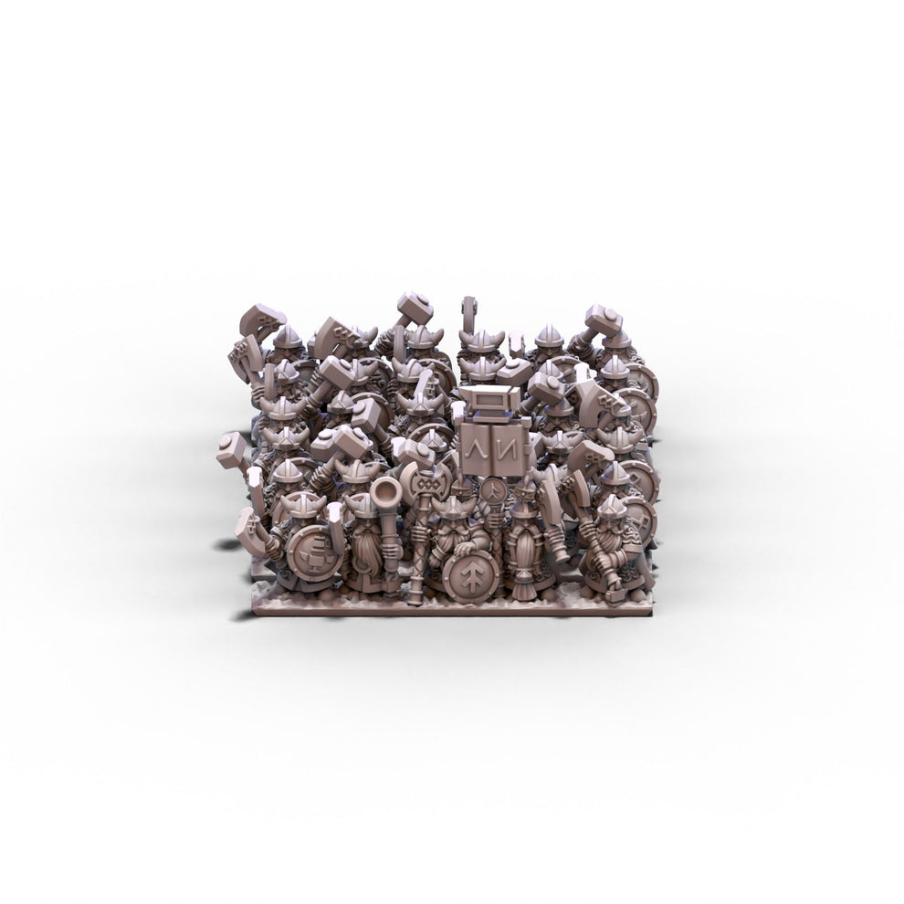 Dwarves | Dwarf Warriors Unit 1 | 10mm or 15mm miniatures for Warmaster ...