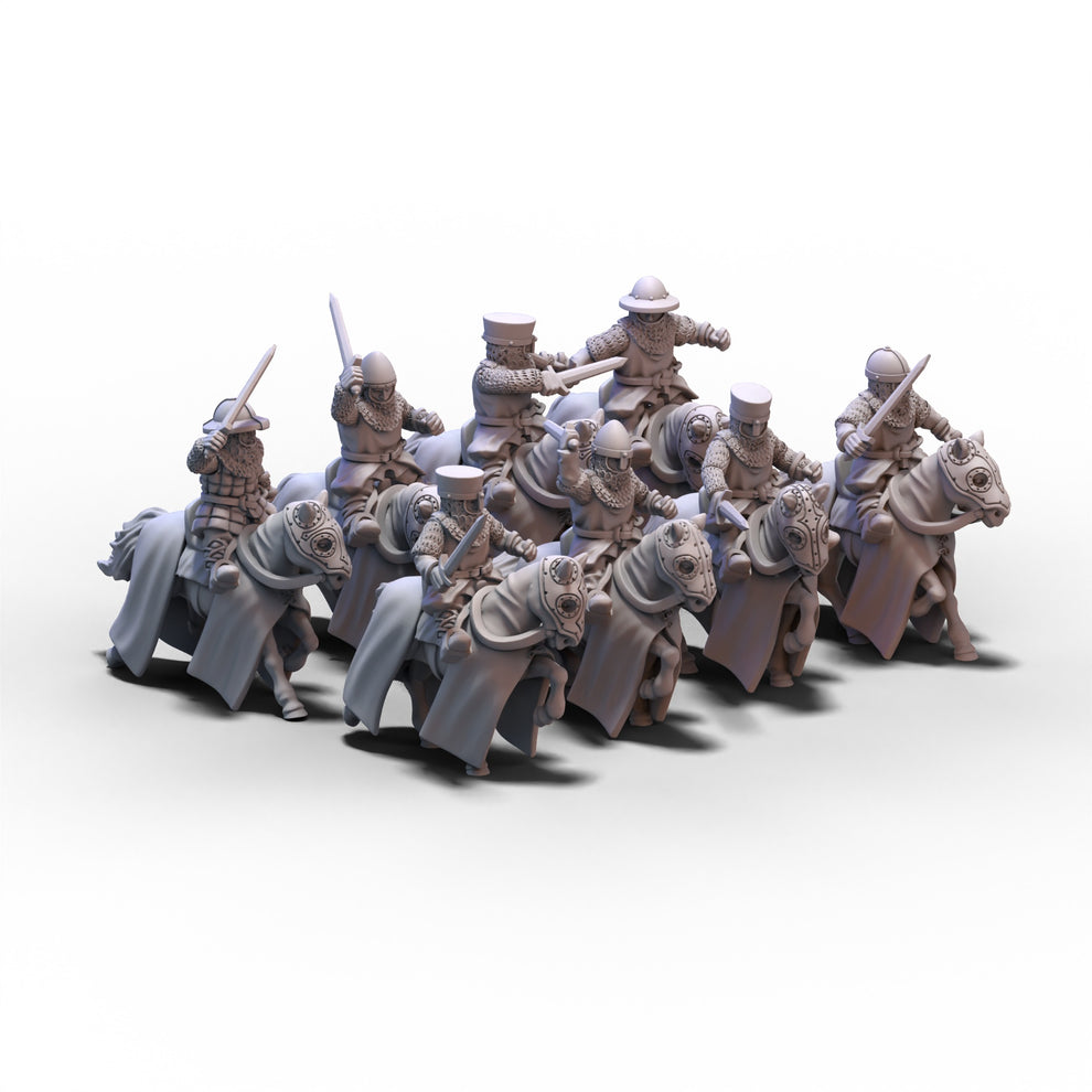 Medieval Armored Cavalry with Swords V3 | 15mm or 28mm miniatures for ...