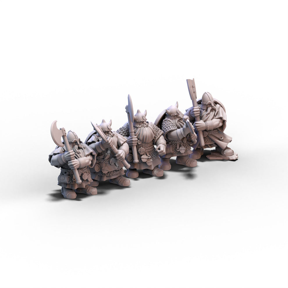 Sons of Ymir | Dwarf Warriors (Two Handed) | 28mm or 32mm miniatures ...